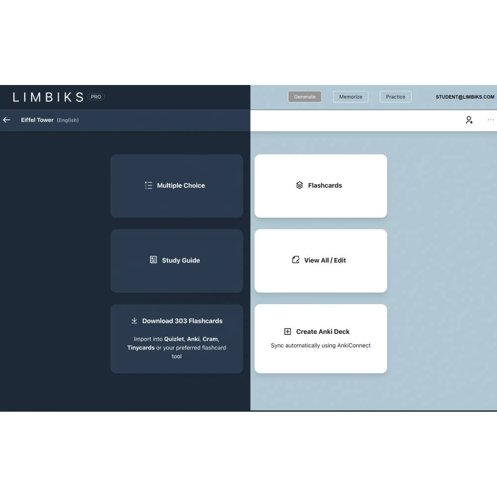 Limbiks — AI Flashcard Generator and Study Companion – Daidu.ai