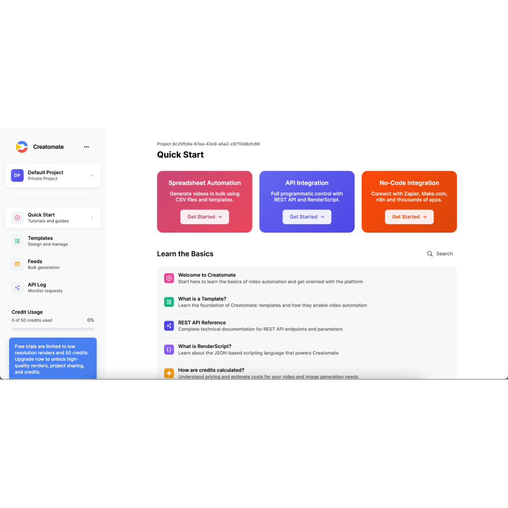 Creatomate – AI Video & Image Automation Platform – Daidu.ai