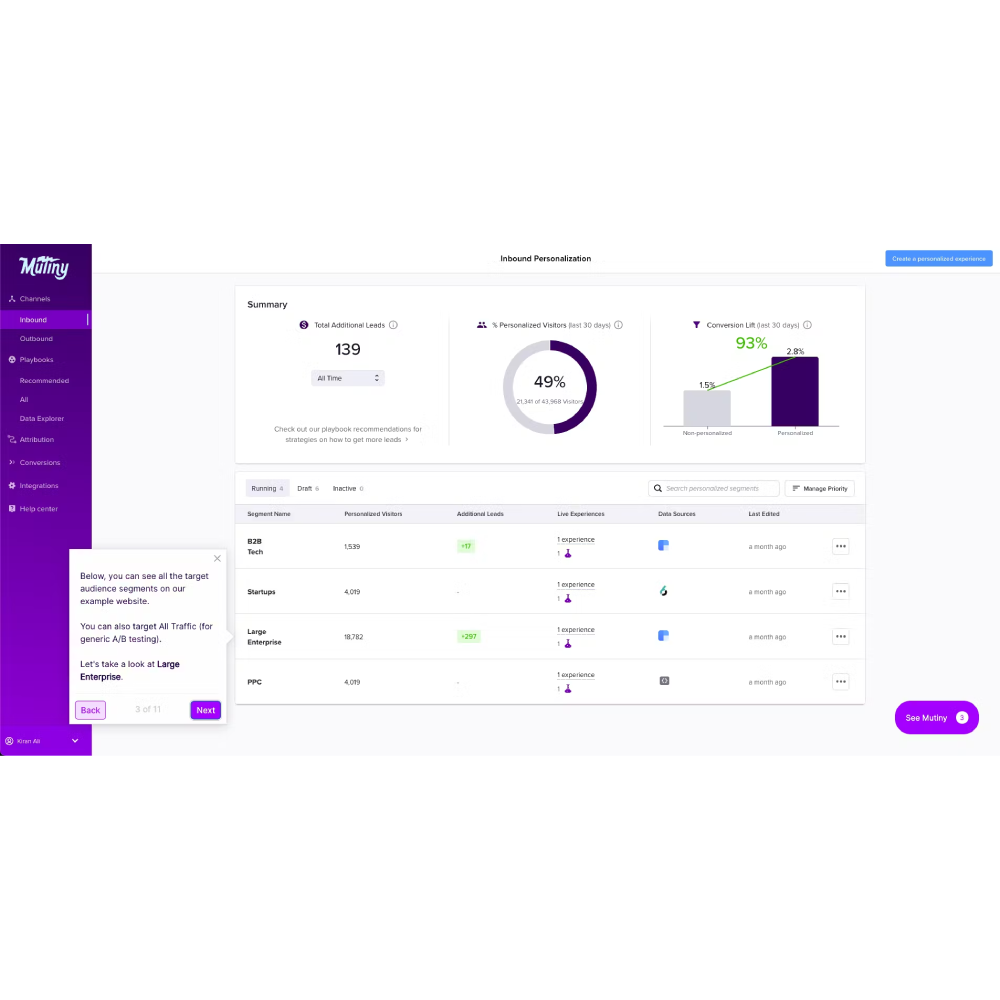 Mutiny Ai Powered Website Personalization Abm Platform Daidu Ai
